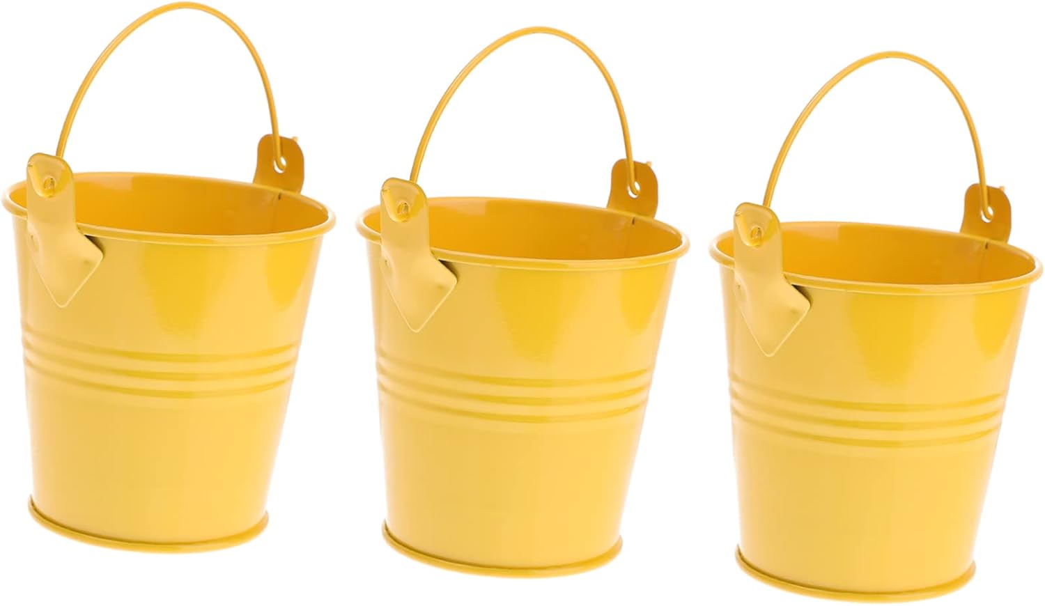 Amazon.com: RORPOIR 3pcs Mini Bucket Yellow Pot French Fries Tin Pails ...