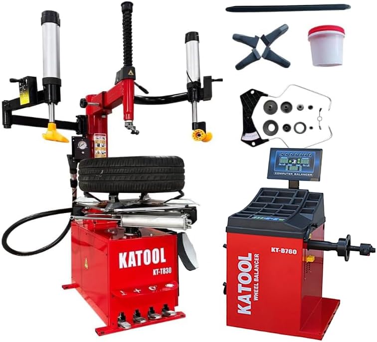 Amazon.com: KATOOL Double Arm 2.0HP Tire Changer Machine and Balancer ...