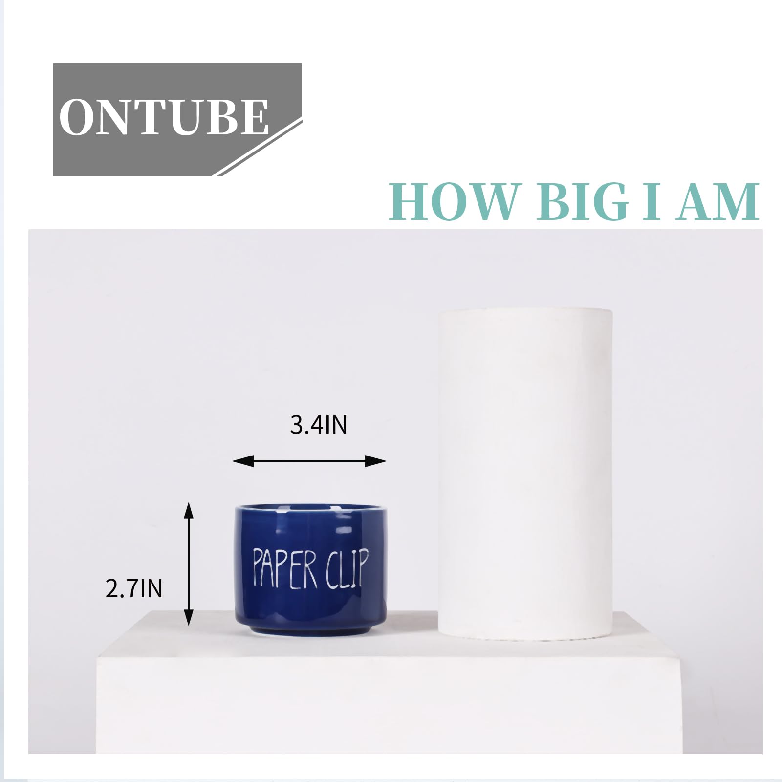 Snapklik.com : ONTUBE Ceramic Paper Clip Holders, Farmhouse Binder Clip ...