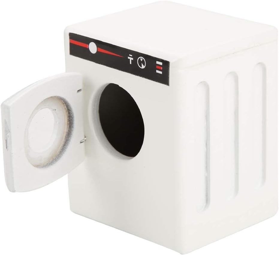 Mini Washing Machine Model, 1:12 Doll House Wooden Washing Machine ...