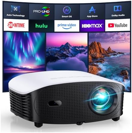 Amazon.com: GooDee AI Smart Mini Projector with WiFi and Bluetooth ...
