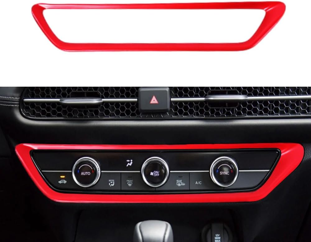 Amazon.com: BOYOUS ABS Red Style Car Console Air Conditioning Switch Knob Panel Cover Interior ...