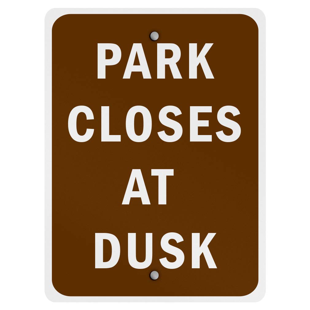 Amazon.com : Aluminum Vertical Metal Sign Multiple Sizes Park Closes at ...