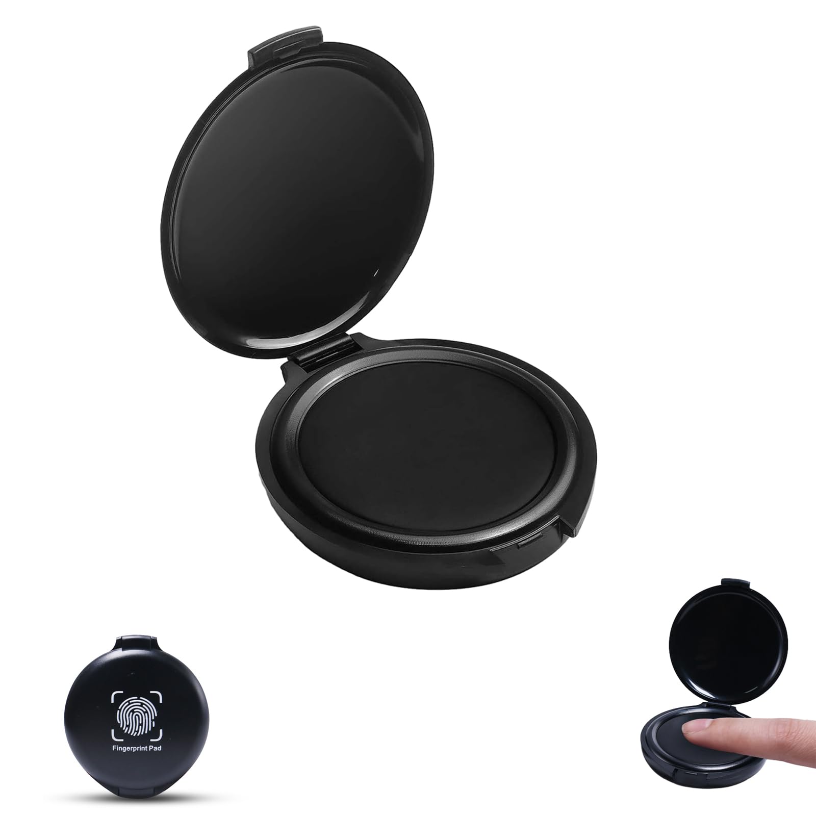 Fingerprint Pad Fingerprint Kit Quick Drying Pads Professional Black ...