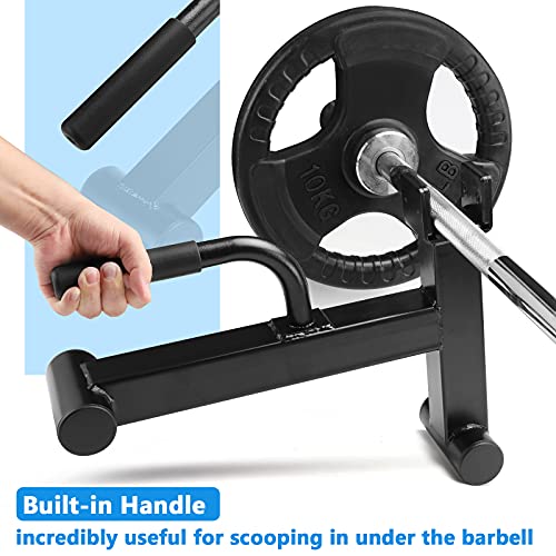 BRTGYM Deadlift Jack Barbell Stand,Carbon Steel Made,Easily Load and ...