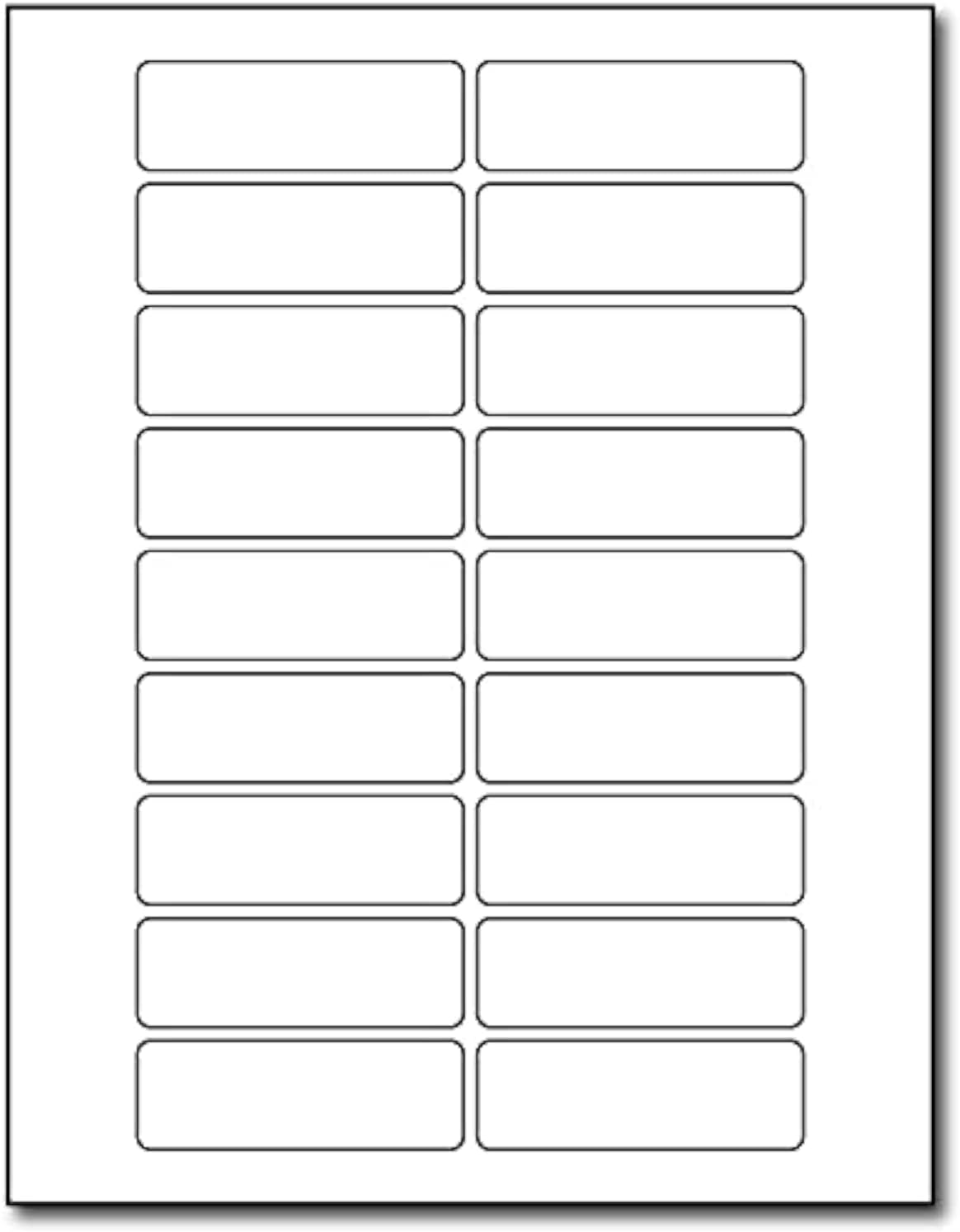 Amazon.com : Permanent Adhesive 1x3 Labels, 18 per Sheet - Blank White ...