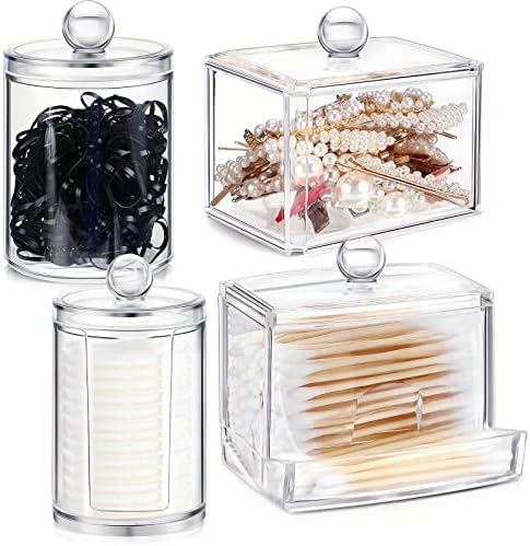 Amazon.com: WISIEW Swab Holder Canisters with Lid, Bathroom Qtip ...