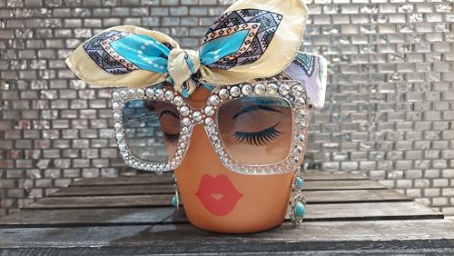 Amazon.com: Sassy Soul Sister, Head Face Planter, Planter with Drainage ...