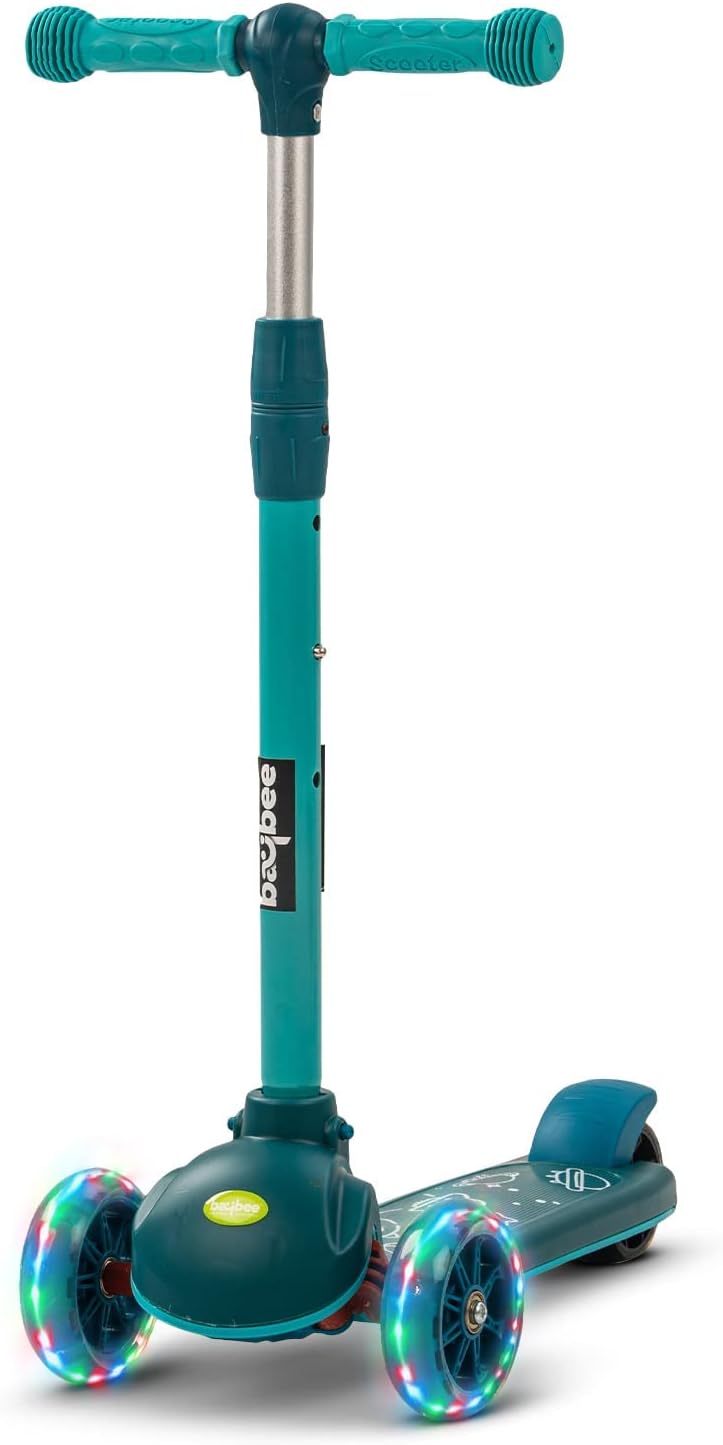 Baybee Blaze Storm Skate Scooter for Kids, 3 Wheel Kids Scooter with 3 ...