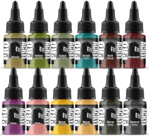 Amazon.com: Monument Hobbies Pro Acryl Base Set Acrylic Model Paints ...