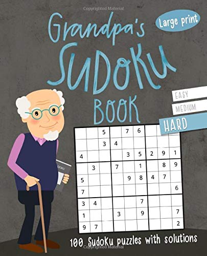 Grandpa's Sudoku book: 100 Sudoku puzzles with solutions | large print ...