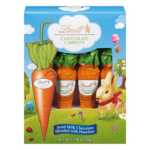 Lindt 당근 모양 초콜릿 4입 57% 할인 후 3.72불 - MODUBA