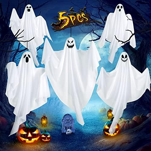 Amazon.com: 6 Pack Halloween Hanging Ghost Decorations, 25 Inch Flying Ghost Ornaments for ...