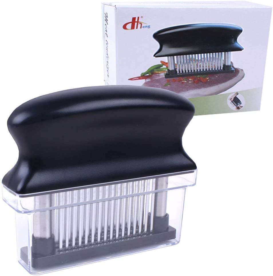 Meat Tenderizer with 48 Stainless Steel Ultra Sharp Needle Blades Heavy ...