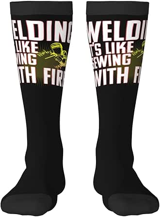 Amazon.com: Haebfsl Women'S Knee High Socks Welder - Welding It'S Like ...