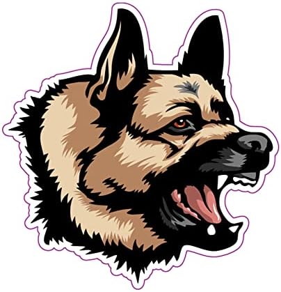 Amazon.com - WickedGoodz Barking German Shepherd Vinyl Decal - Dog ...