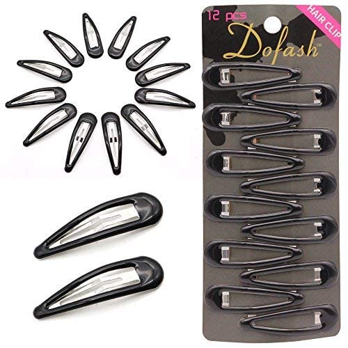 Amazon.com : Dofash 2IN Epoxy Snap Hair Clips for Women, 12 Count ...