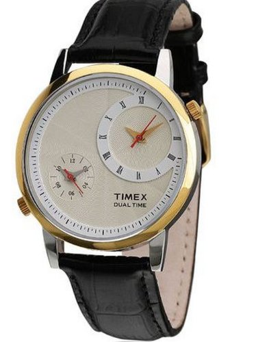 Timex Empera Dual Time Chronograph Beige Dial Men's Watch - TI000K21200 ...