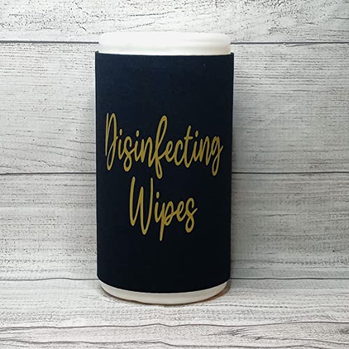 Amazon.com: Decorative Cleaning Wipes Cover Gold Script (Large, Black ...