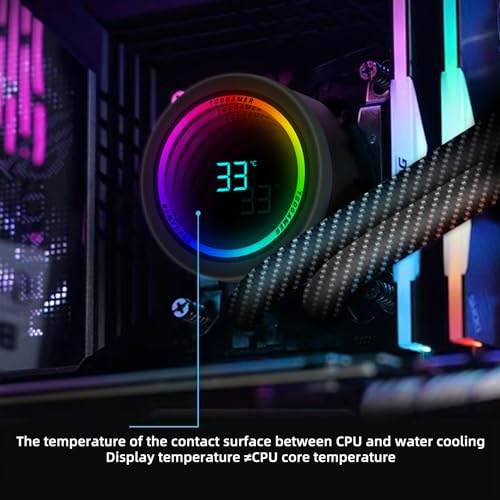 Snapklik.com : T-240MM Black ARGB Liquid CPU Water Cooling