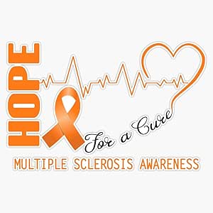 Amazon.com: Hope for A Cure Multiple Sclerosis Awareness Sticker Vinyl Decal Car Laptop Wall ...