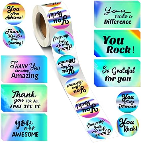 Amazon.com: Eaasty 620 Pcs Kudos Appreciation Sticker and Card set ...