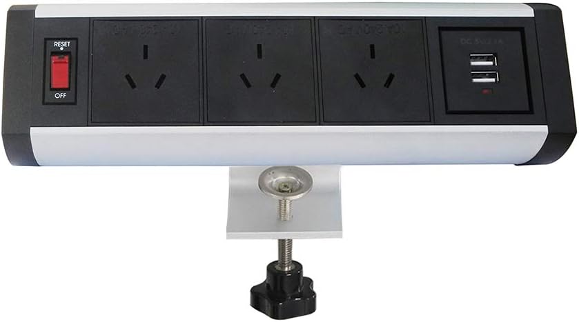 ZESHAN Removable Desk Power Board USB Power Point with 3 AUS Power, 2 ...