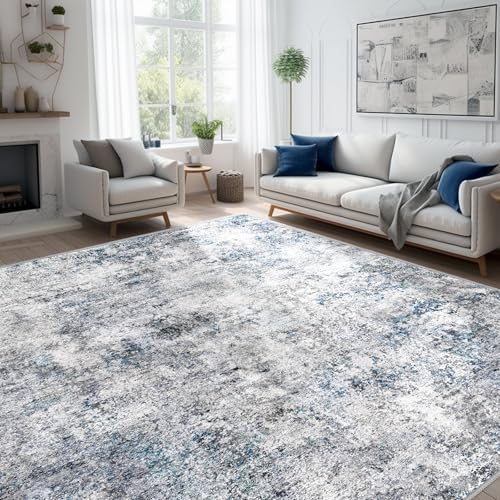 Amazon.com: Puino Abstract 10x14 Washable Rug: Modern Non Slip Area Rug ...