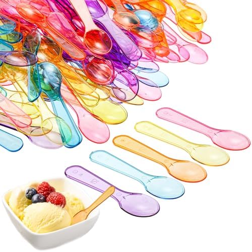 Amazon.com: Hiceeden 1000 Pcs Colored Taster Spoons, 3 Inch Disposable ...