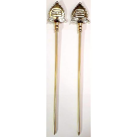 Buy S.S TRADERS Golden Brass Lord Murugan. Traditional Lord Murugan Vel ...