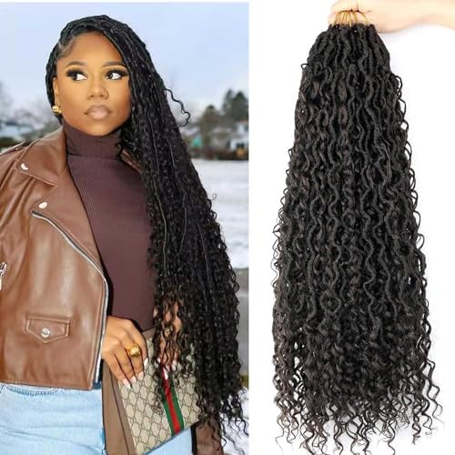 Amazon.com: Goddess Faux Locs Crochet Hair - 24 Inch 8 Packs Boho Soft ...