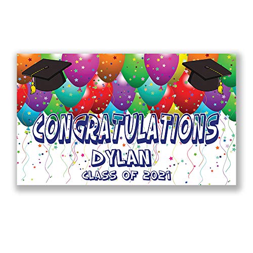 Amazon.com: Personalized Class of 2021 Graduation Party Vinyl Banner ...