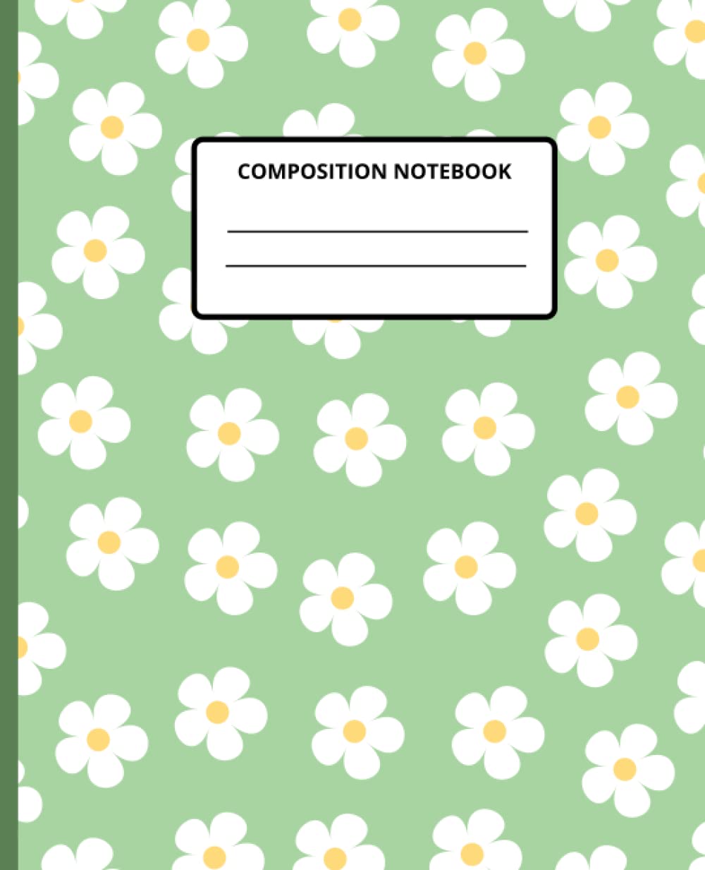 Green Cute College Ruled Composition Notebook: Aesthetic Notebook For ...
