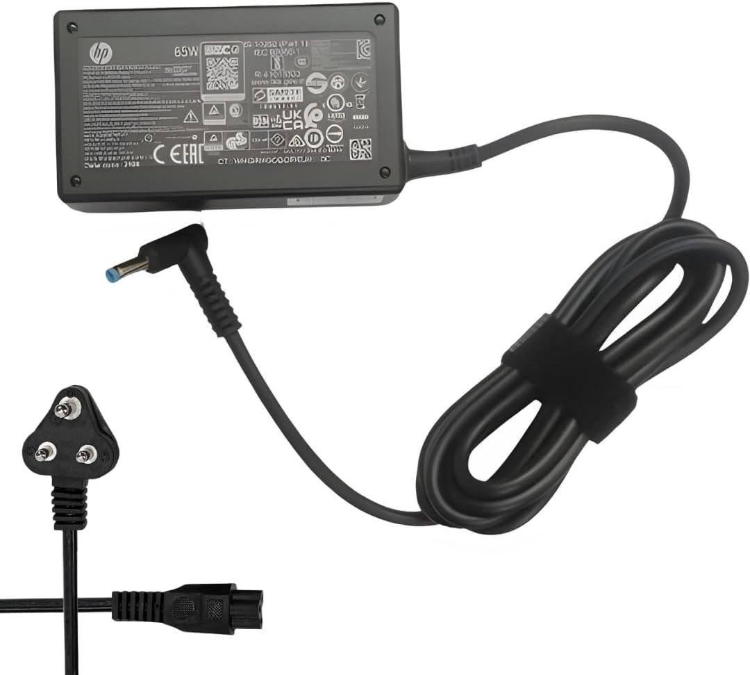 HP Blue Pin Original Laptop Charger 19.5V 3.33A 65W Adapter (Fit with 3 ...