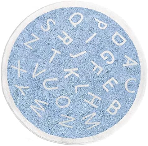 Amazon.com: 4.6ft ABC Alphabet Round Rug for Kids Playroom Bedroom Soft ...