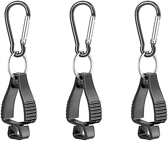 3 Pcs Glove Clips for Work Glove Plastic Clip with Metal Carabiners ...
