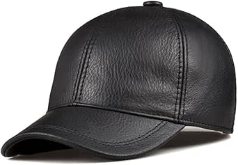 Amazon.com: Spring Genuine Leather Adjustable Solid Deluxe Baseball ...