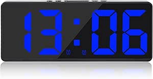 Digital Alarm Clock for Bedrooms - with Temperature, Triple Alarm, Auto ...