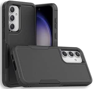 For Samsung S23 FE Case, Dual Layer Rugged Bumper No Slip Shockproof ...