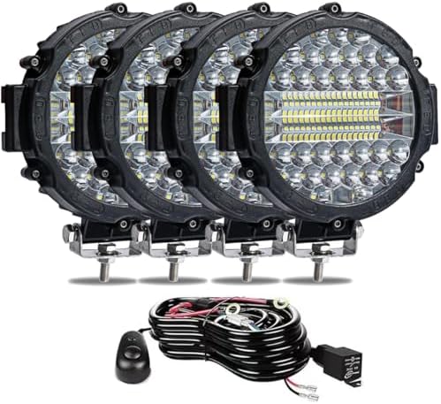 Amazon.com: 7 Inch Round LED Offroad Lights,201W LED Light Pods Driving ...