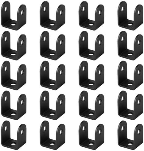 Amazon.com: GBGS 20 Pcs Black 1-1/4" U Bracket for Panel,1/8" Thick ...