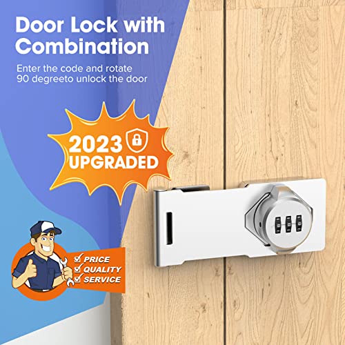 Snapklik.com : Mechanical Password Rotary Hasp Locks, Door Security ...