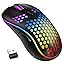 MELOGAGA Wireless Gaming Mouse Honeycomb 2.4G USB Cordless Mouse RGB ...
