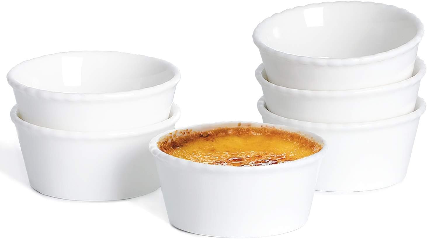 Amazon.com: HAOTOP Mini Porcelain Ramekins 1.5 oz Set of 6,Small ...
