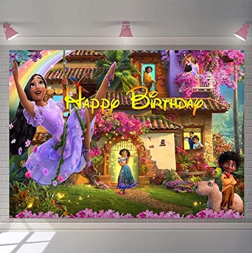Amazon.com : Magic Movie Backdrop Magic Family Rainbow Flower Butterfly ...