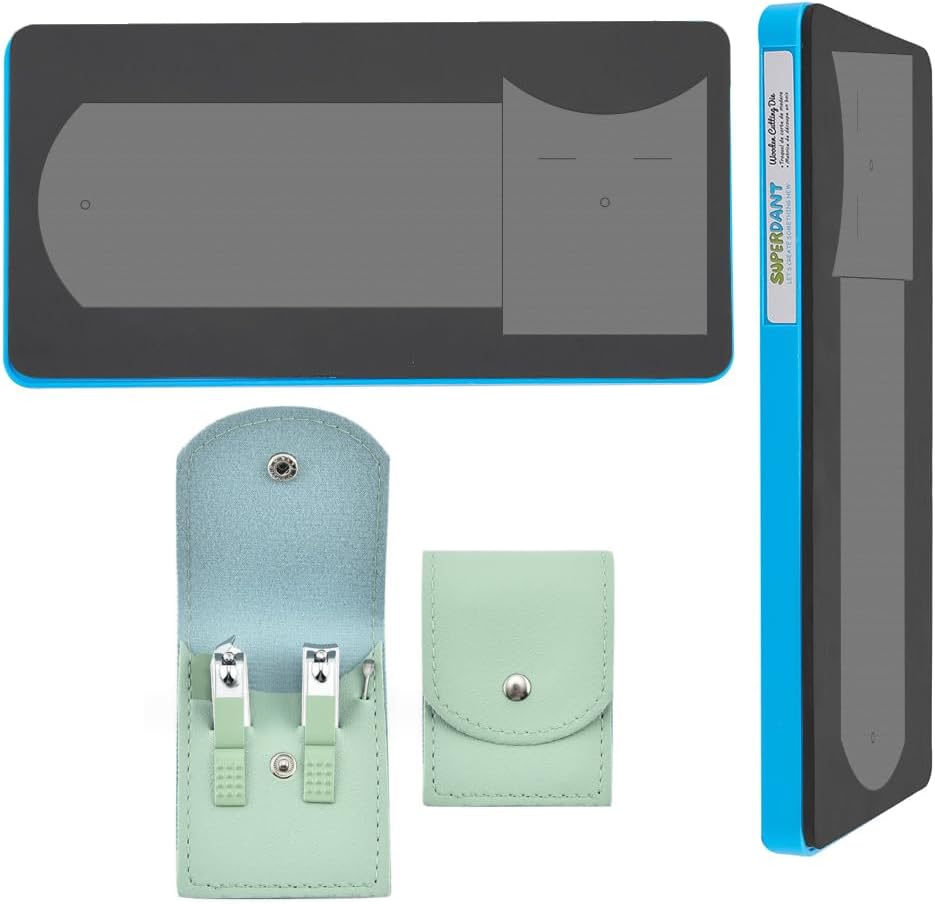 Amazon.com : SUPERDANT Leather Die Cutting Case - Nail Kit Pouch with ...