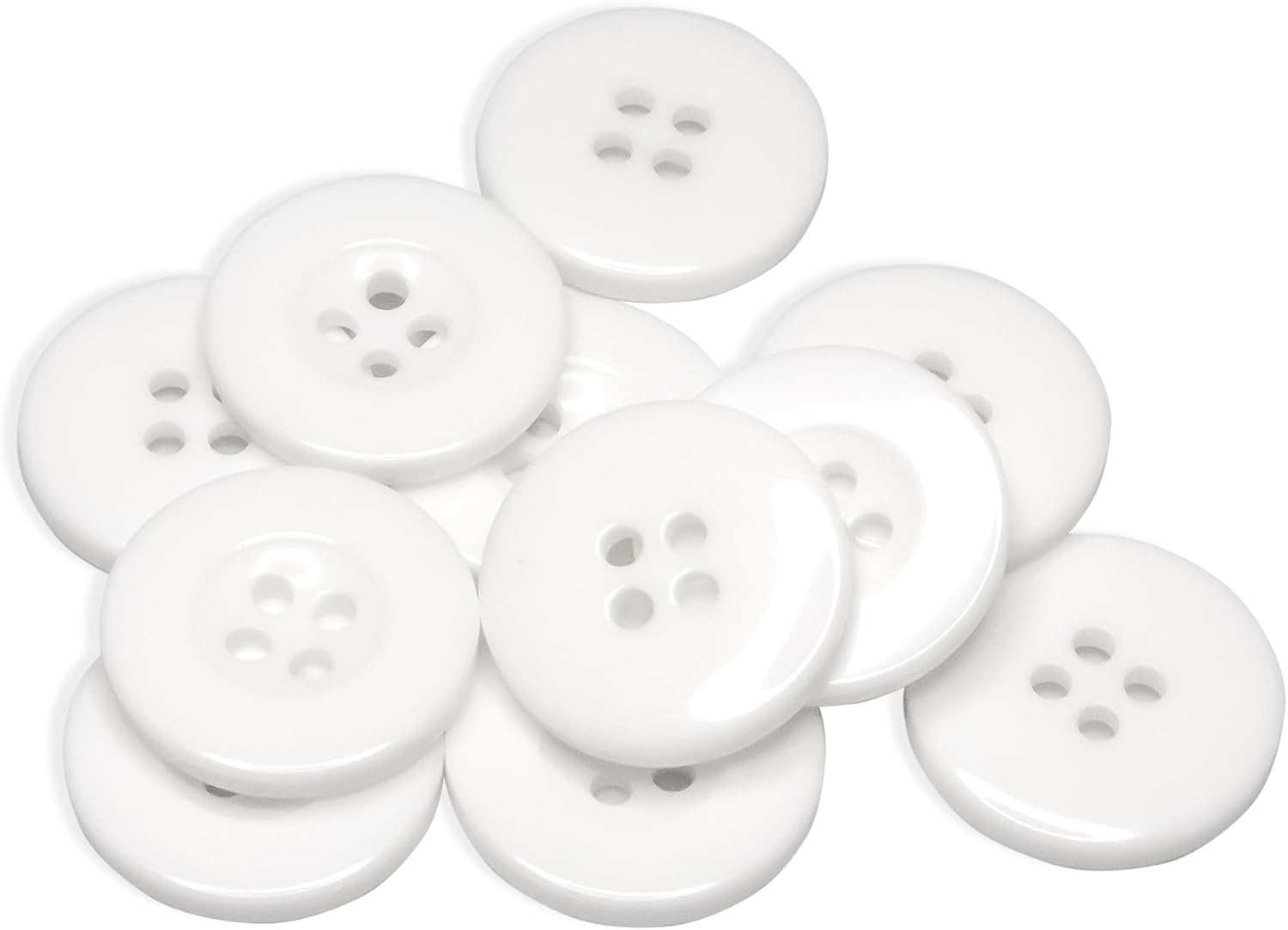 Amazon.com: Metalandbrassco 12 Pcs White Plastic 0.75 inch 4 Hole ...