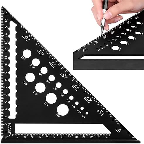 Azonee Triangle Ruler, High Precision Aluminum Alloy Triangle Ruler ...
