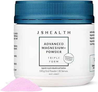 JSHealth Vitamins Advanced Magnesium+ Powder Formula | Raspberry ...