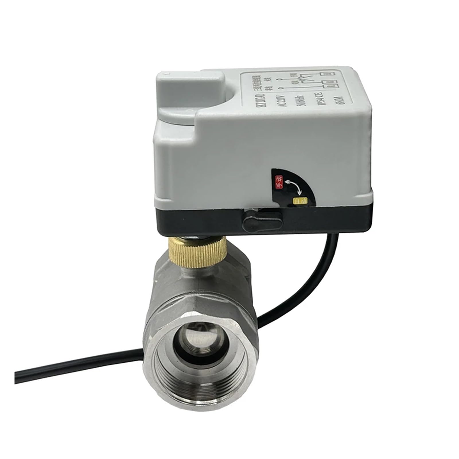 1/2 3/4 1インチ ステンレススチール 電動ボールバルブ 手動スイッチ